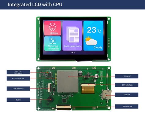 DWIN DMG48270C043 05WTC 4 3 Inch 480x272 TTL RS232 HMI LCD Display Capacitive Touch 8MB Flash