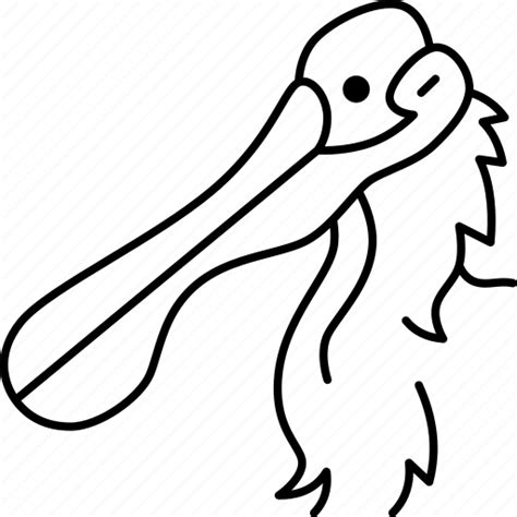 Bird Spoonbill Beak Wading Ornithology Icon Download On Iconfinder