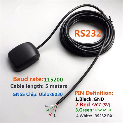 Receptor Gps Glonass Gnss Conector Rs232 Protocolo De Salida Baud Rate 15200 Voltaje De