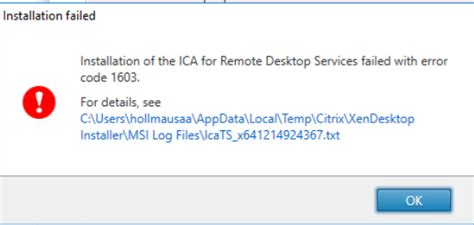 failed vda installation this error appears after an in place upgrade