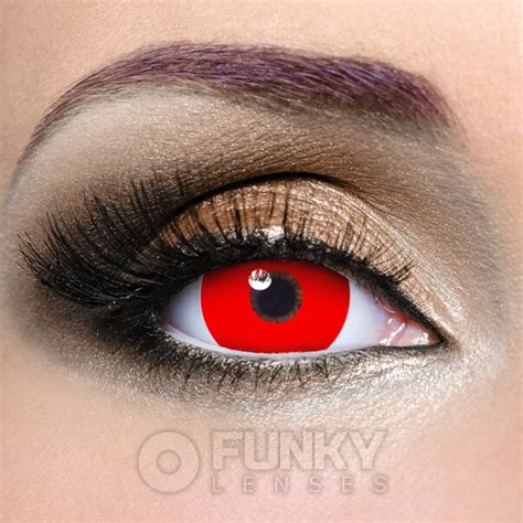 Mini Sclera Red Cosplay Coloured Lenses Monthly Contact Lenses