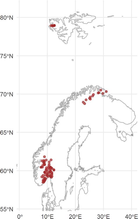 Map Of The Site Locations The Map Is Generated By R Version 341