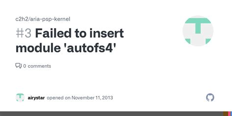 failed to insert module autofs4 · issue 3 · c2h2 aria psp kernel