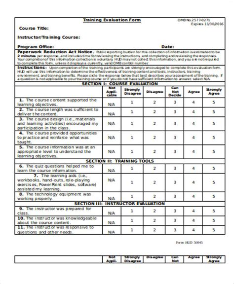 Free 27 Sample Evaluation Forms In Ms Word