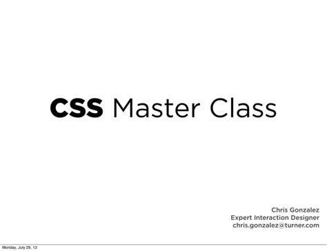 Css Master Class Part 1 Ppt