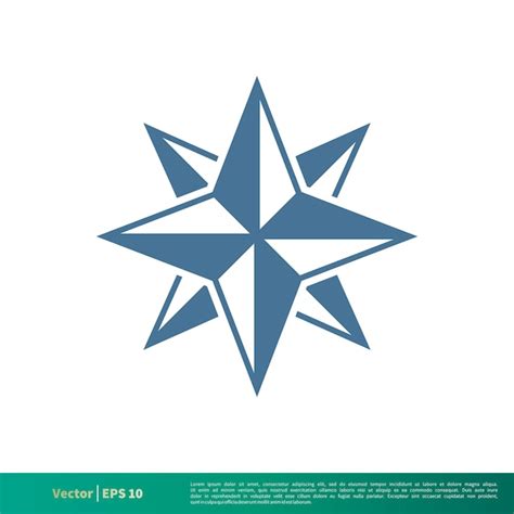Premium Vector Compass Rose Star Icon Vector Logo Template
