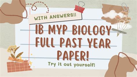 Ib Myp Maths Past Papers