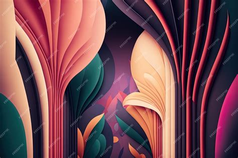 Premium Photo Illustration With Classy Colored Backdrop And Lines