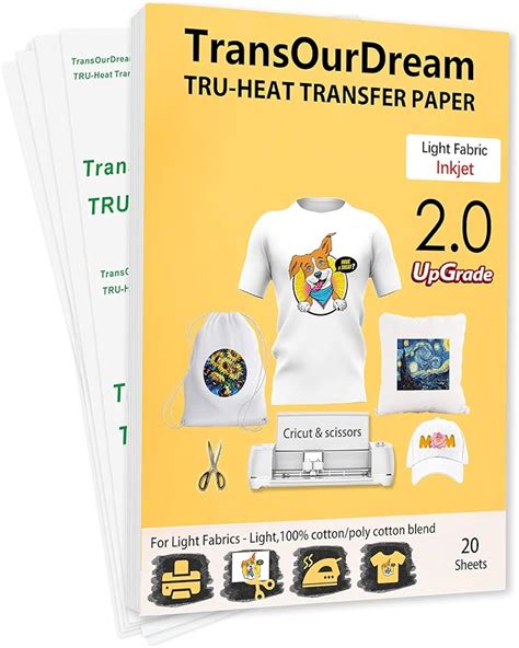 Transourdream Upgraded Iron On Heat Transfer Paper For T