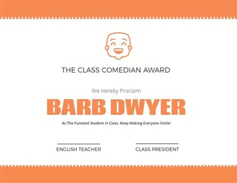 Comedy Certificate Templates Photoadking