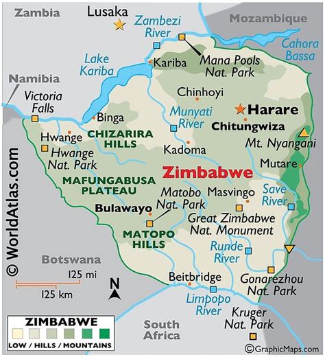 Zimbabwe Maps And Facts Map Zimbabwe Physical Map