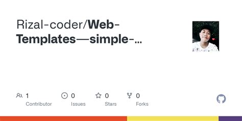 GitHub Rizal Coder Web Templates Simple Portfolio V