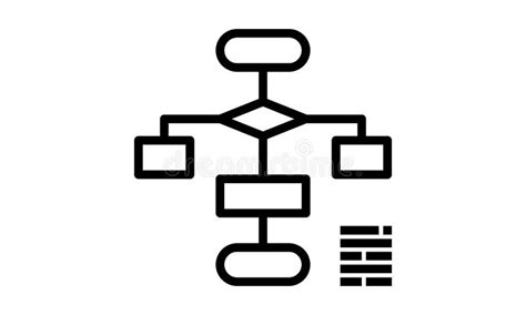 Flowchart Icon Elements For Mobile Concept And Web Apps Thin Line Icons For Website Design And