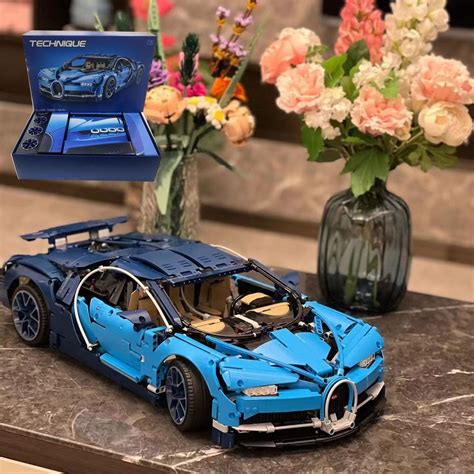 เข้ากันได้กับ Lego Bugatti Veyron Building Blocks กีฬารถประกอบปริศนา