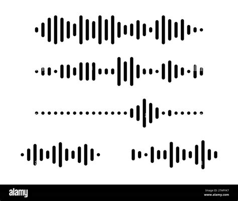 Sound Wave Or Sound Message Set Of Music Podcast Radio Shapes