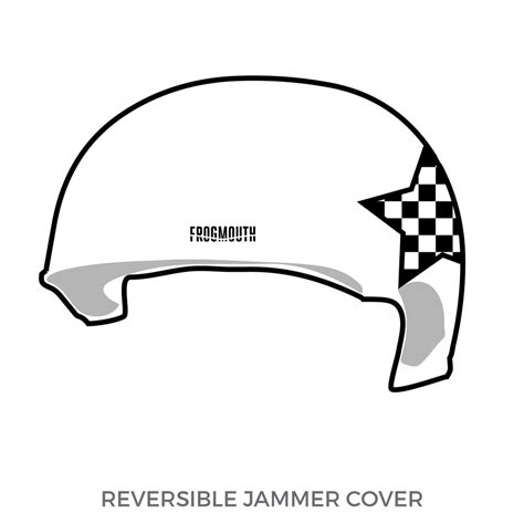 Durango Roller Girls Jammer Helmet Cover White Frogmouth