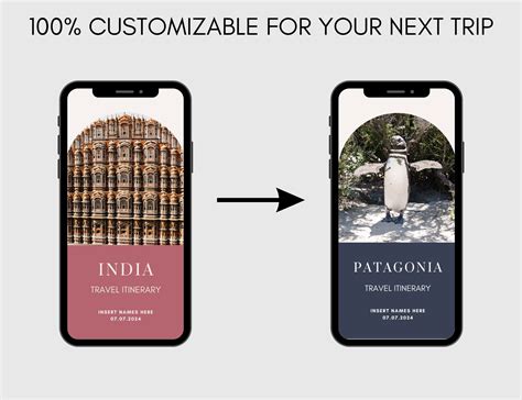 Travel Itinerary Template Travel Planner Digital Template Download Editable On Canva