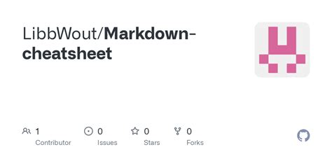 Github Libbwoutmarkdown Cheatsheet