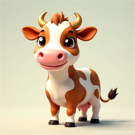Animated Cow Stable Diffusion Online