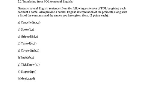 2 2 Translating From FOL To Natural English Generate Chegg