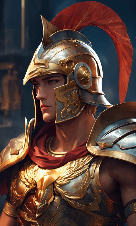 Lexica - Portrait of achilles, greek helm, armor, stunning beautiful artwork, toned body, 8k ...