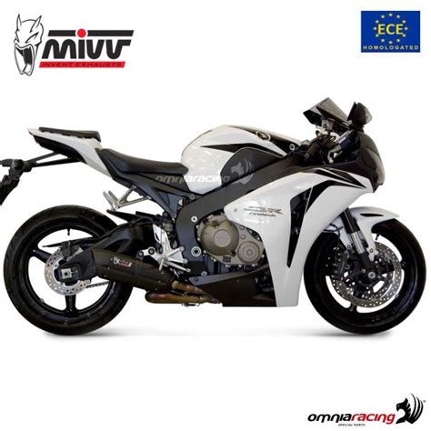 Mivv Exhaust Slip On Suono Approved Black Steel Honda Cbr1000rr
