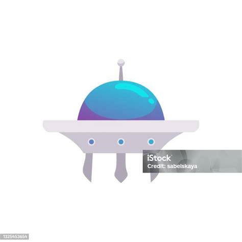 미래 우주 여행 왕복선 또는 Ufo 선박 플랫 벡터 일러스트 고립 과학에 대한 스톡 벡터 아트 및 기타 이미지 과학 교통