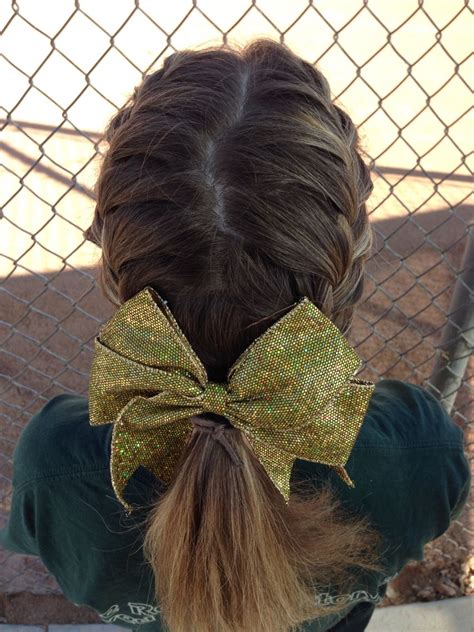 Softball Game Day Hairstyle Cheerleading Hairstyles Cheer Hair
