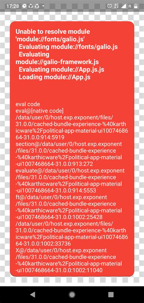 Galio Framework Not Working In Expo Snack Issue