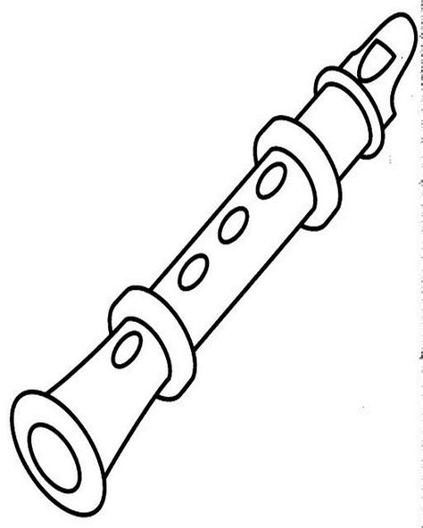 Una Flauta Kiddicolour Dibujos De Colorear