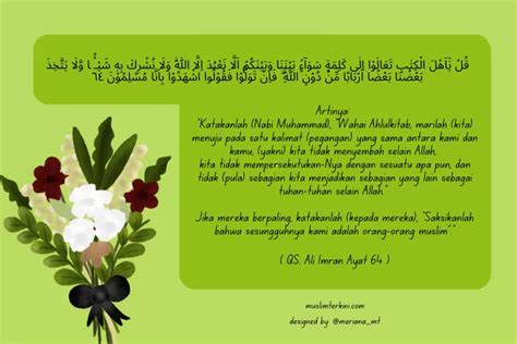 Quran Surah Ali Imran Ayat 64 Arab Latin Dan Artinya Tentang Ajakan