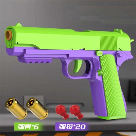 Usp M1911 Shell Eject Dart Blaster Carrot Toy Gun Kublai