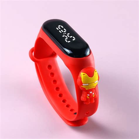 Mi 3 Reloj Digital Led A Prueba De Agua Para Niños De Dibujos Animados