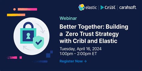 Oliver Oursin On Linkedin Better Together Building A Zero Trust Strategy With Cribl And Elastic