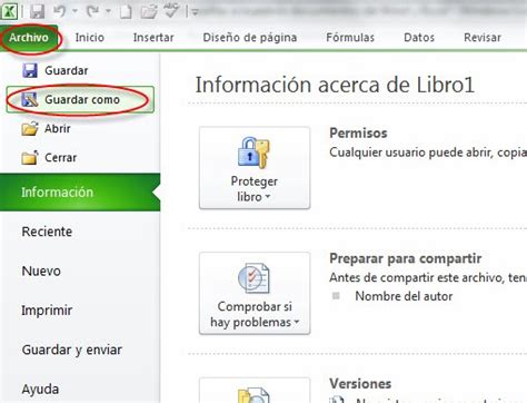 Universo Excel Guardar Un Libro De Trabajo