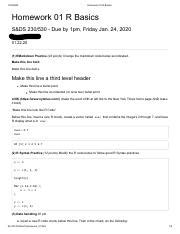 Analyzing R Markdown And Syntax In Homework Course Hero