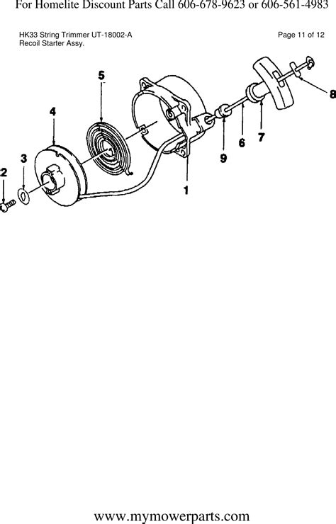Homelite String Trimmer Parts Manual