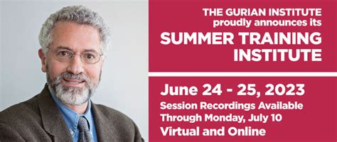 Three Michael Gurian Keynotes At Our Summer Training Institute