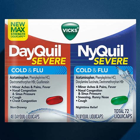 Vicks Severe Dayquil And Nyquil Cough Cold And Flu Relief Caresoul