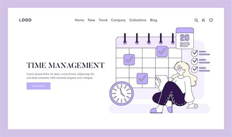 Premium Vector Time Management Concept An Organized Woman Efficiently Plans Her Schedule