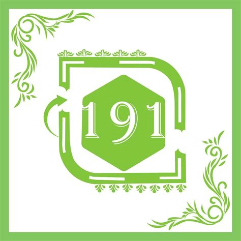 Organic Leaf Design with Number 191 27818329 Vector Art at Vecteezy