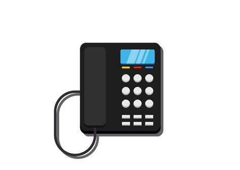 Landline Phone Clipart Vector Flat Design Isolated On White Background 20513757 Vector Art At