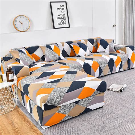 Unique Geometric Pattern Sectional Couch Cover