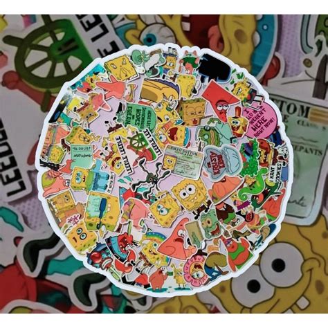 Jual Stiker Spongebob Meme 50 Pcs Anti Air Shopee Indonesia