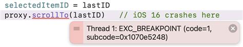 Swiftui Scrollviewproxy Crash