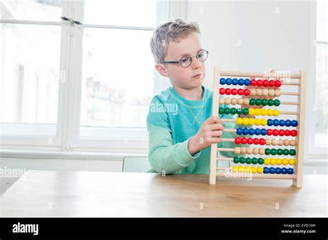 Babe Calculating With Abacus Stock Photo Alamy