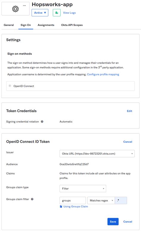 Create Okta Client Hopsworks Documentation