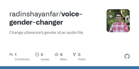 GitHub Radinshayanfar Voice Gender Changer Change Utterance S Gender Of An Audio File