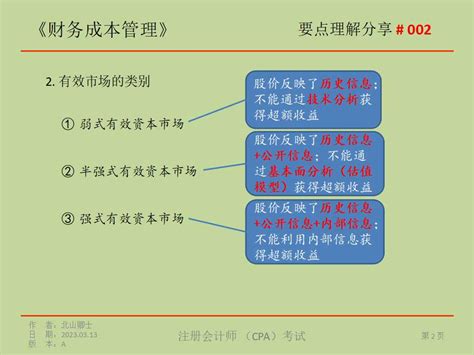 要点理解分享 002 CPA财务成本管理 哔哩哔哩