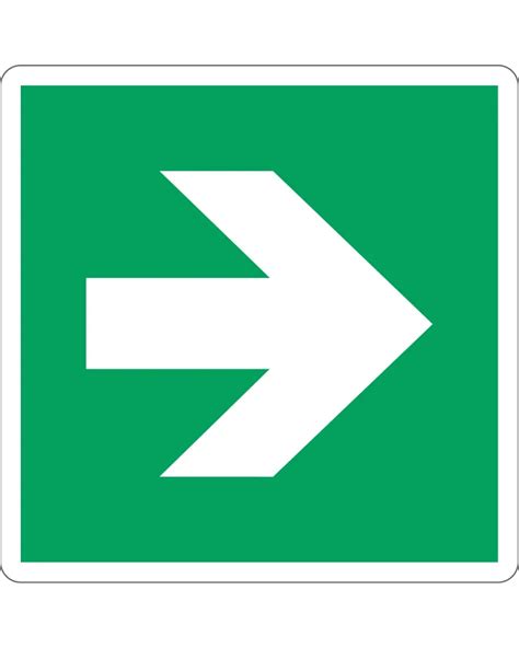 Emergency Exit Direction Arrow Sign On Offer For Sale Online